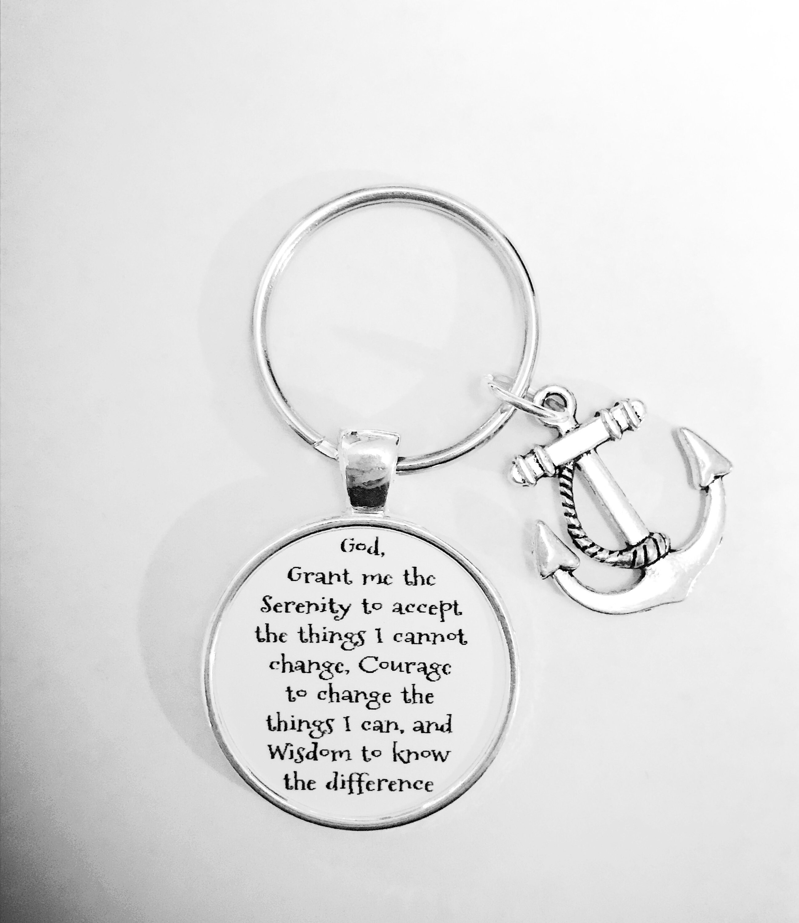 Serenity Prayer Keychain Anchor Keychain Christian Keychain - Etsy Canada
