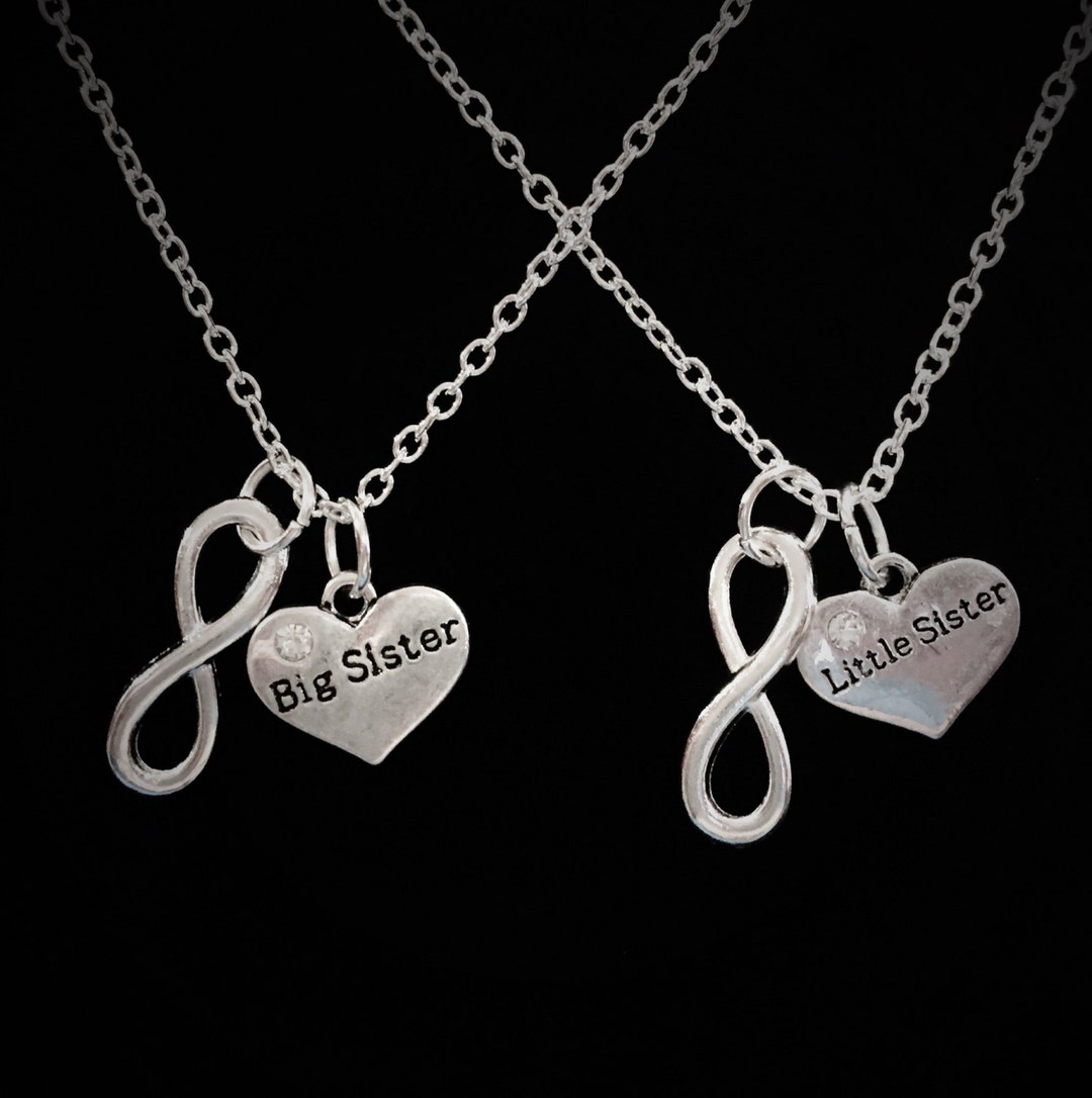 Sister Necklace Set, Sister Jewelry, Infinity Big Sister Little Sister ...