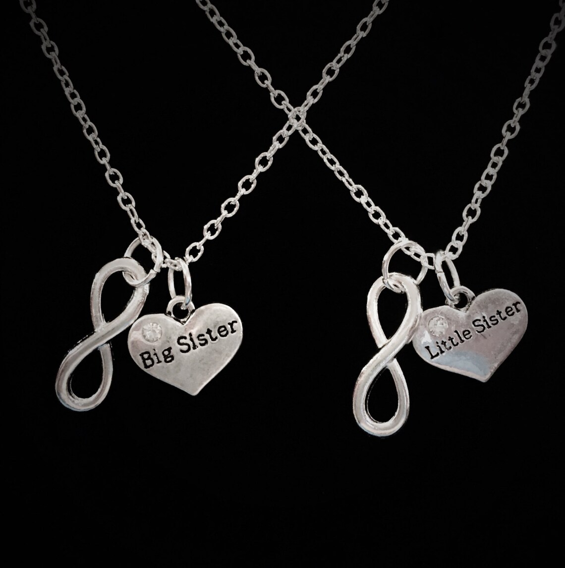 Sister Necklace Set, Sister Jewelry, Infinity Big Sister Little Sister ...