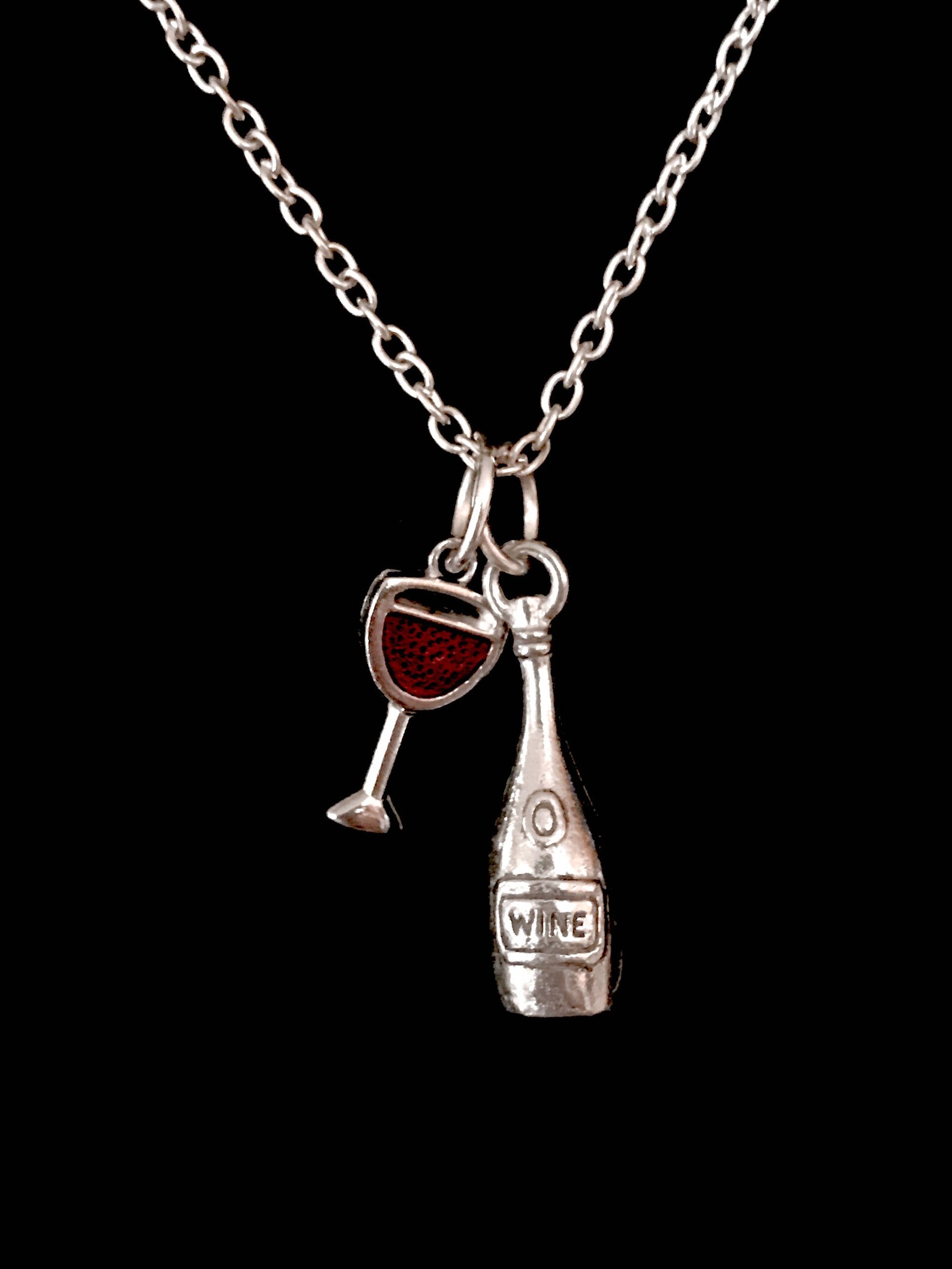 Gift For Her Red Wine Glass Neclace Wine Jewelry Wine | Etsy