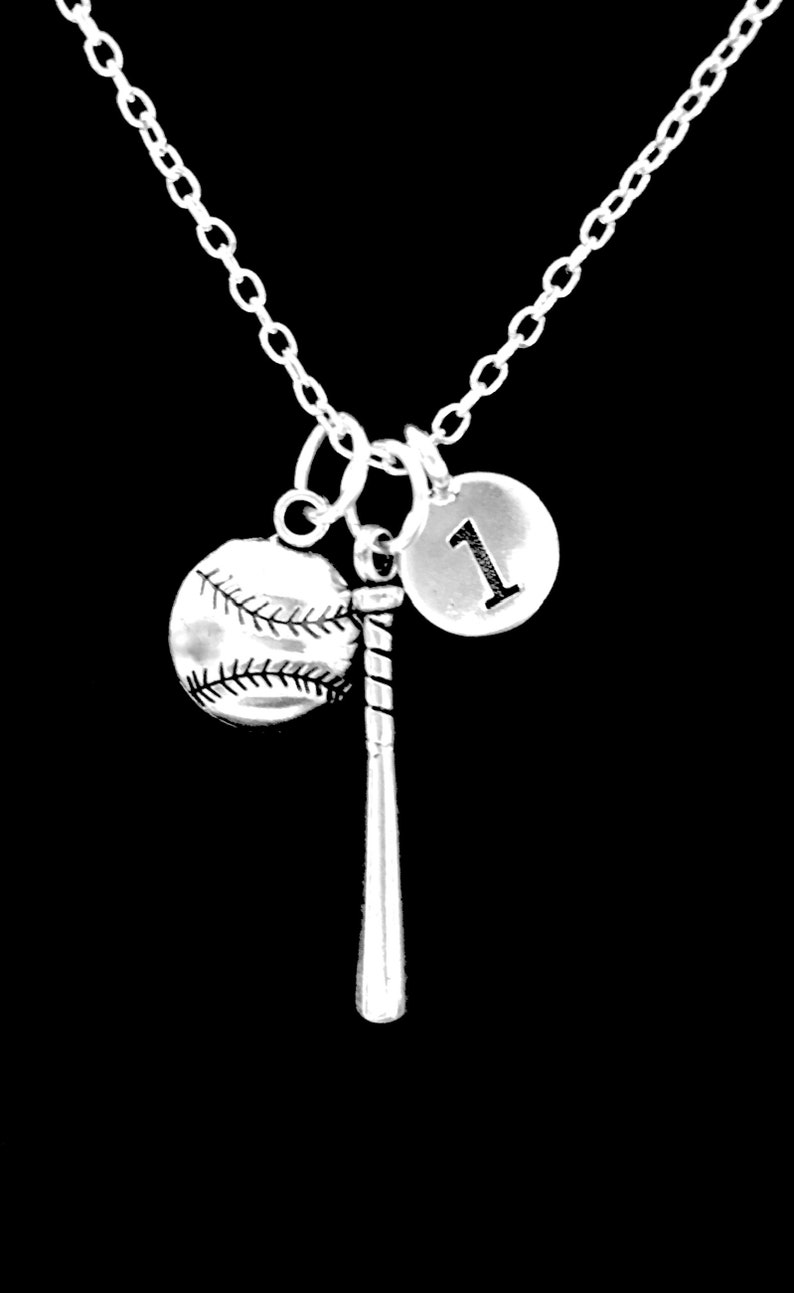 Baseball Number Necklace Softball Necklace Sports Baseball - Etsy