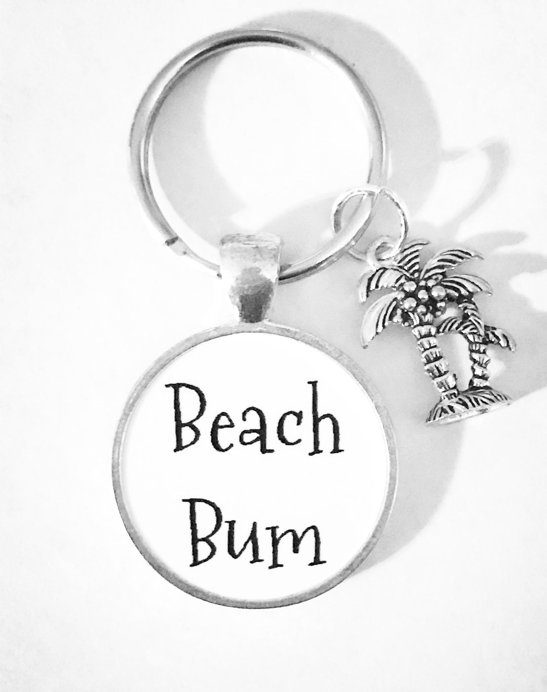 Beach Bum Keychain, Beach Keychain, Palm Tree Keychain, Nautical Gift ...