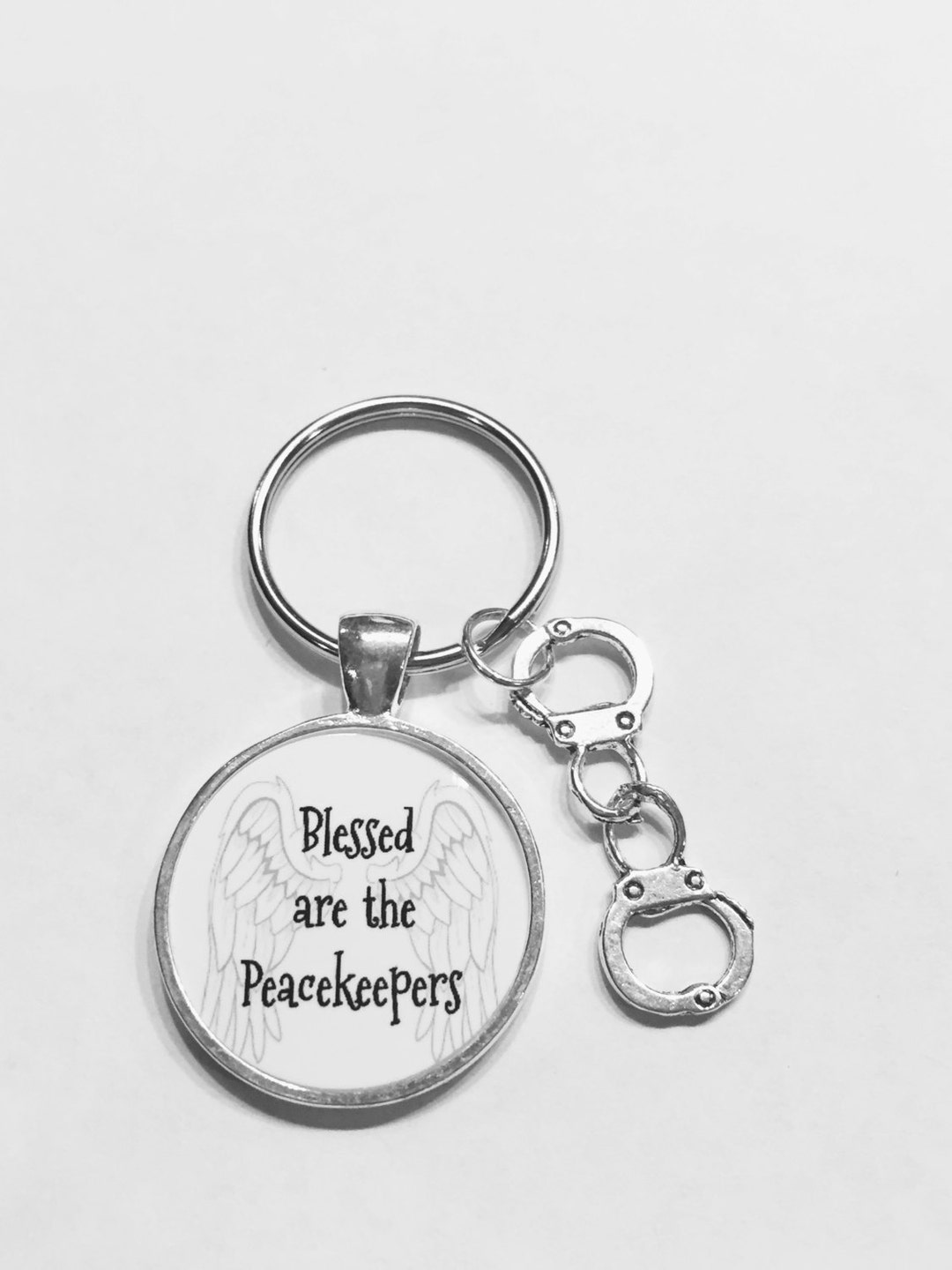 Police Officer Keychain Police Keychain Blessed Are the - Etsy