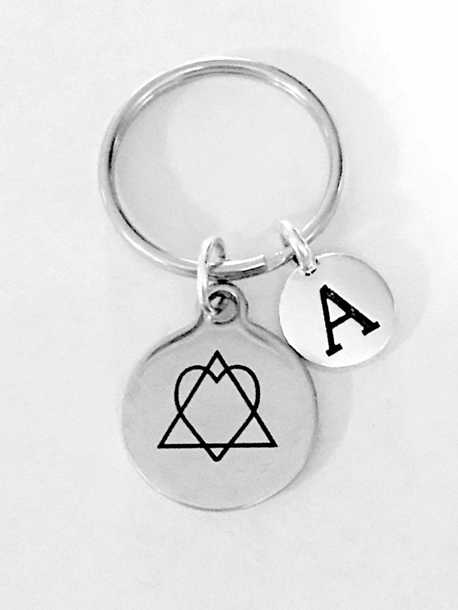 Adoption Gift, Adoption Symbol Keychain, Pro Life, Initial Keychain ...