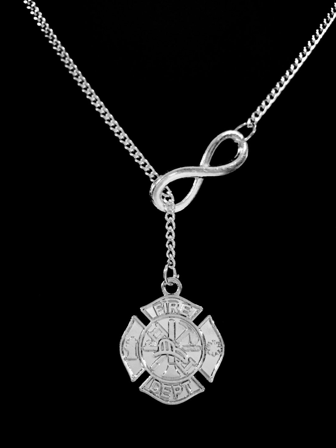 Firefighter Necklace, Firefighter Jewelry, Maltese Cross Firefighter ...