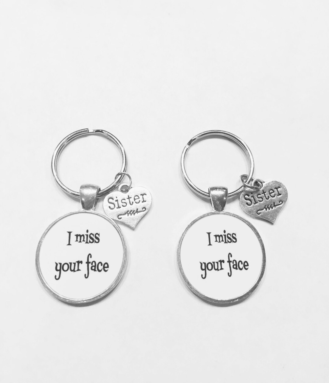 Sister Gift, I Miss Your Face Keychain, Long Distance Keychain, Sisters ...