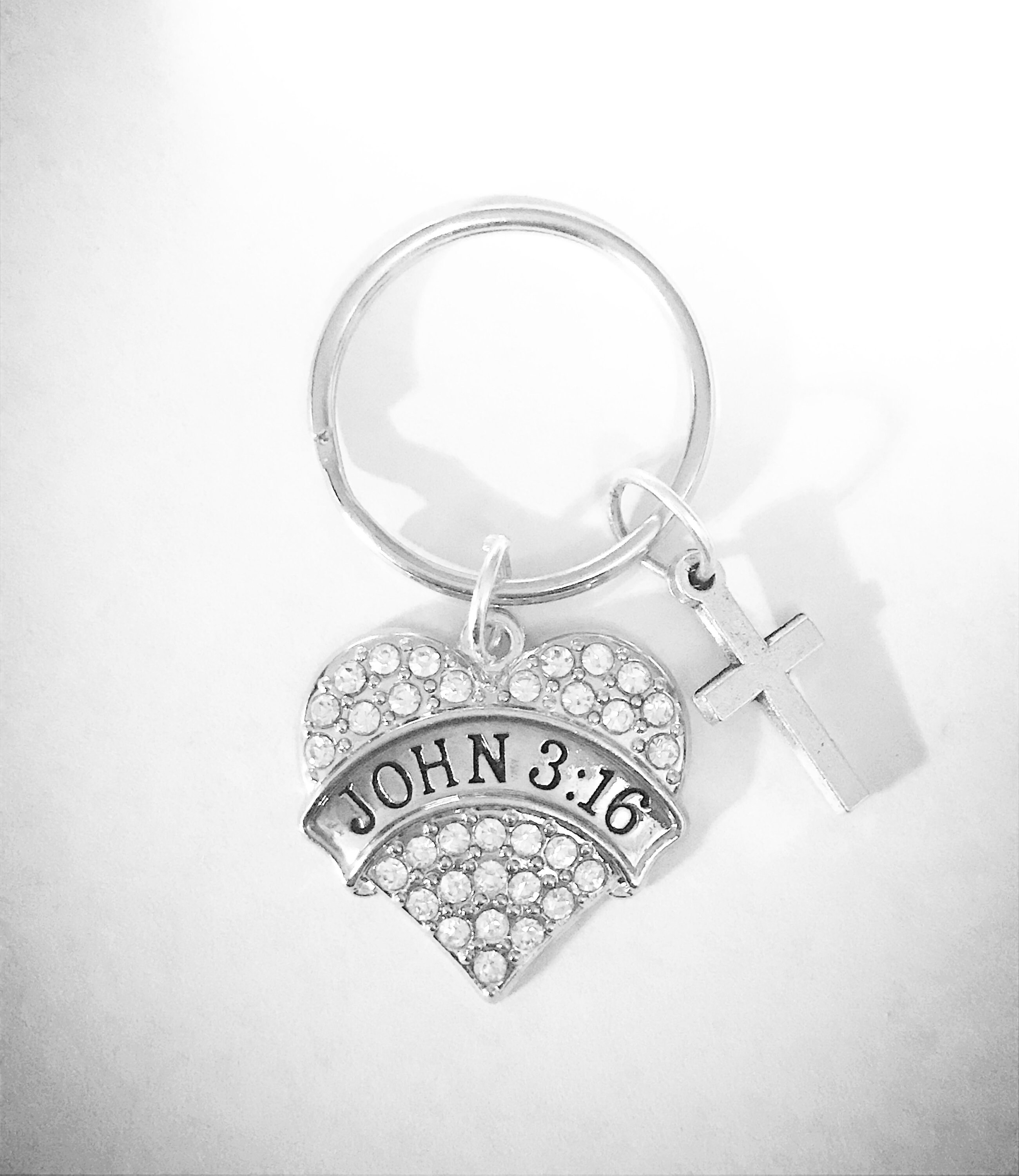 Christian Keychain John 3:16 Gift Church Friend Gift Cross - Etsy UK