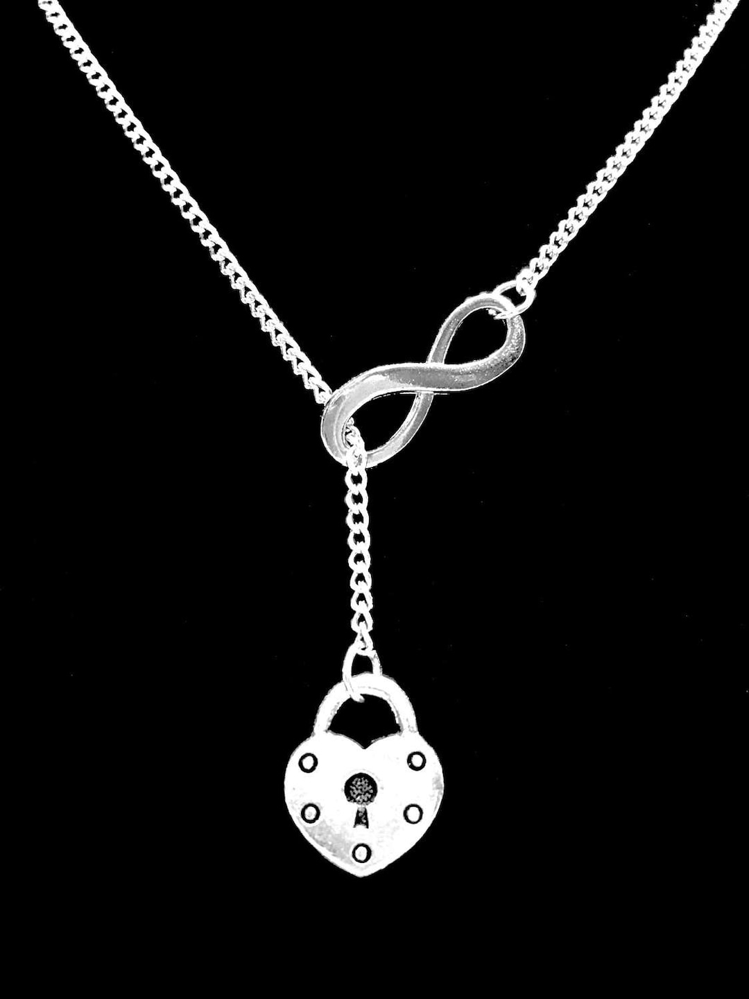 Lock Necklace, Infinity Lock Key to My Heart Necklace, Wife Gift, Mom ...