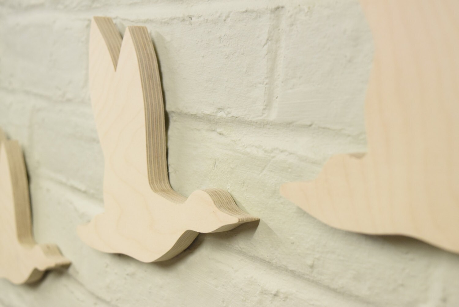 Modern Looking Flying Ducks in Birch. set of 3 - Etsy