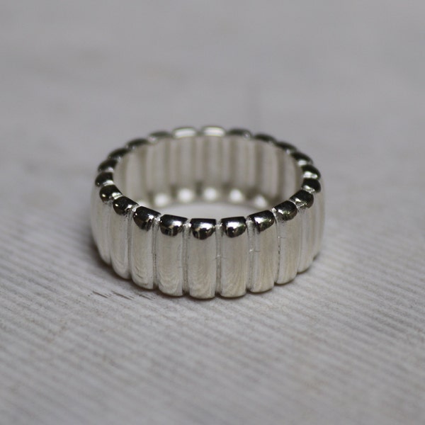Chunky Silver Band - Etsy