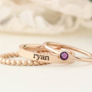 Mothers Ring Set - Ring Stack - Stacking Ring Set - Stackable Ring ...