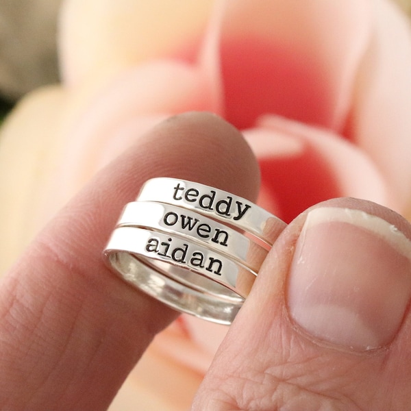 Name Rings Sterling Silver - Etsy