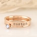 Stackable Name Ring / Name & Birthstone Ring Set / Stackable Ring Set ...