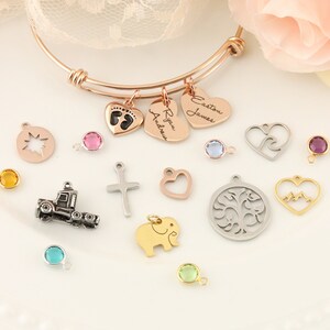 Add on Charm for Necklace / Bangle Add on Charm / Bangle Charm / Wave ...