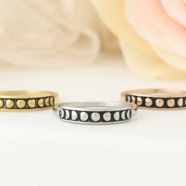 Moon Phase Ring - Etsy