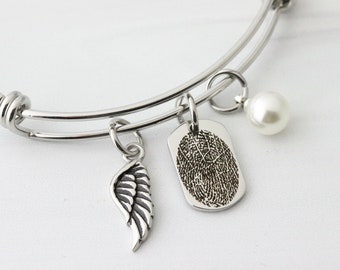 Fingerprint Memorial Jewelry - Etsy