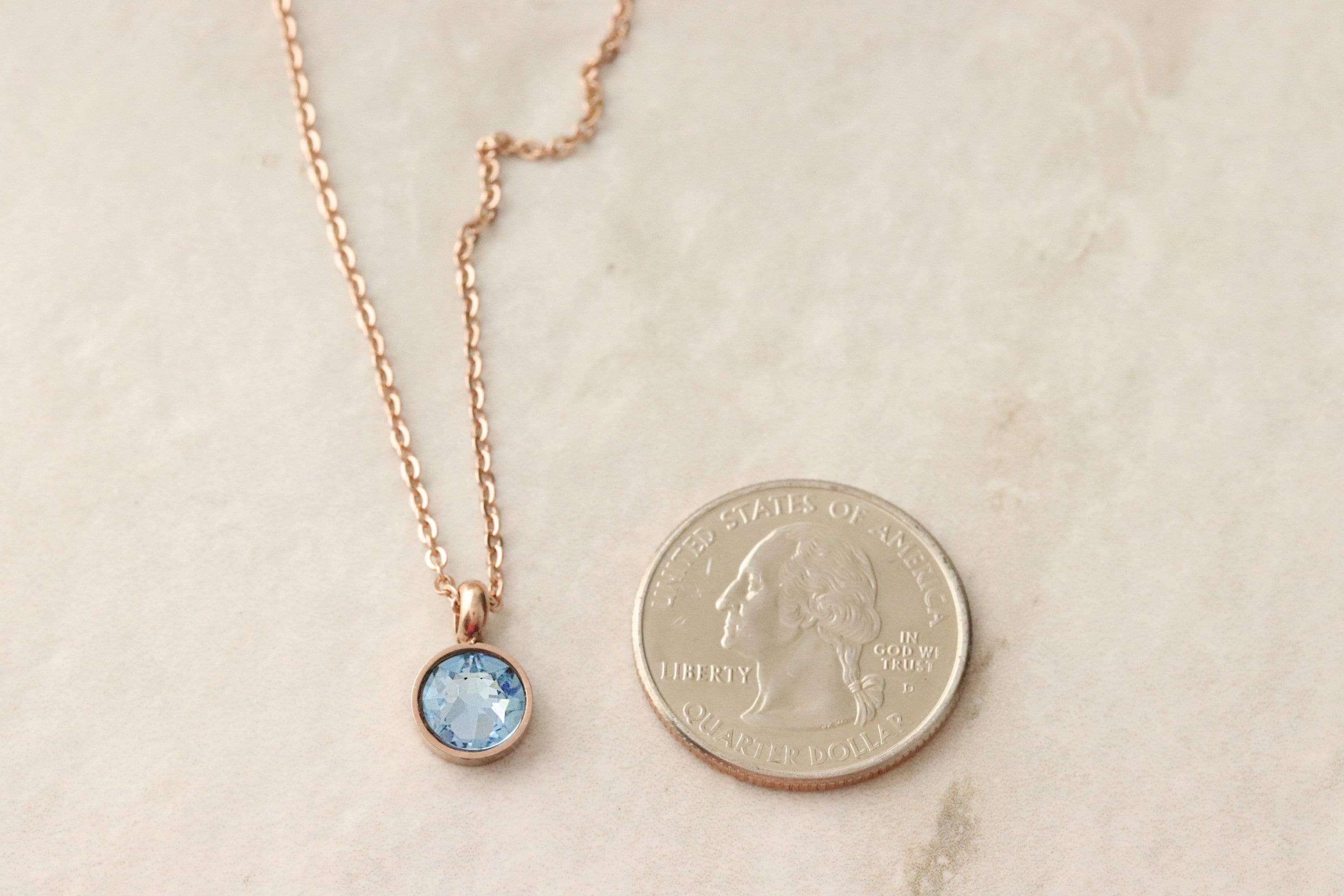 March Birthstone Necklace for Women Birthstone Jewelry for | Etsy