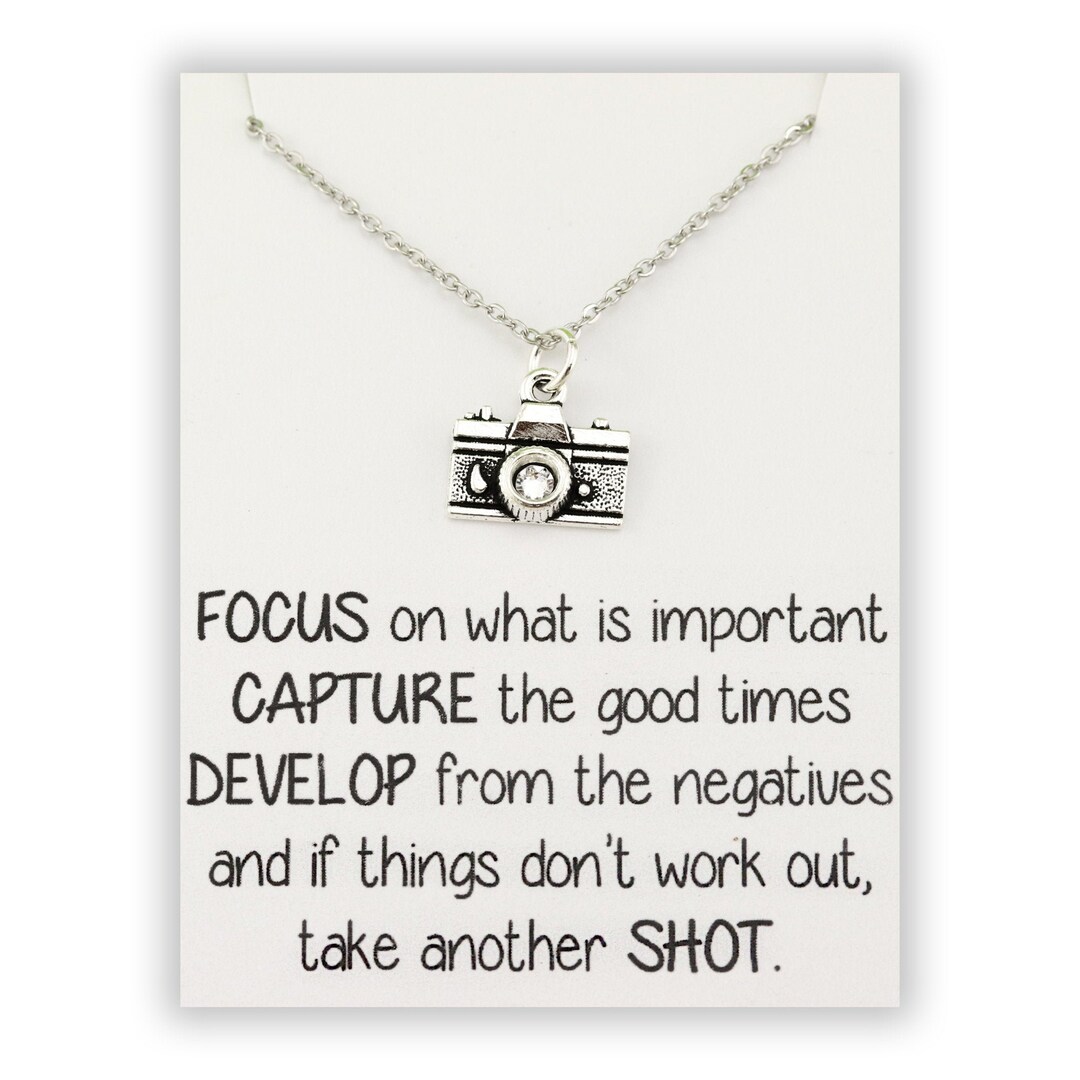 Camera Necklace - Photographer Jewelry - Life is Like a Camera - Camera ...