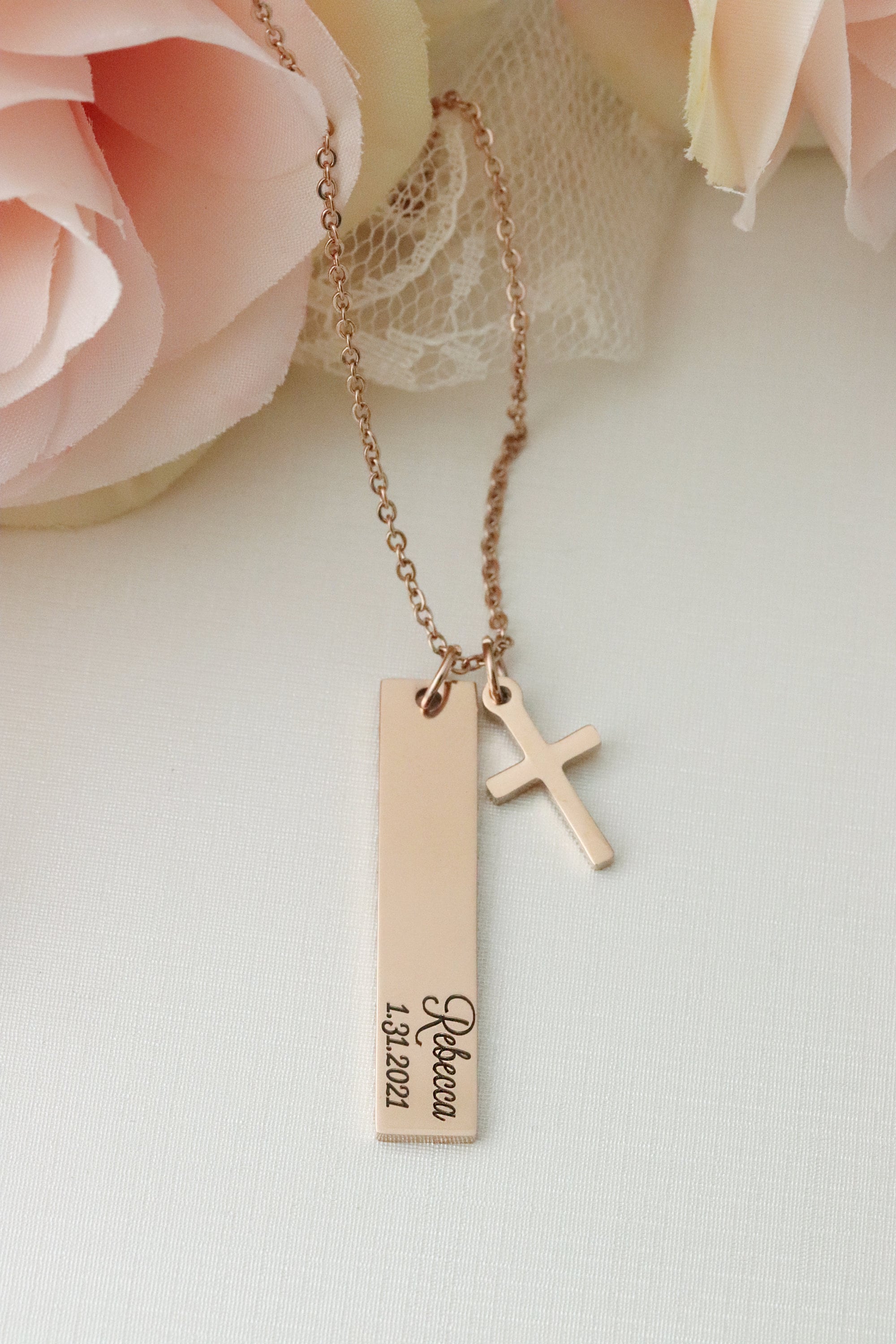 Personalized Confirmation Necklace - Confirmation Cross Necklace ...