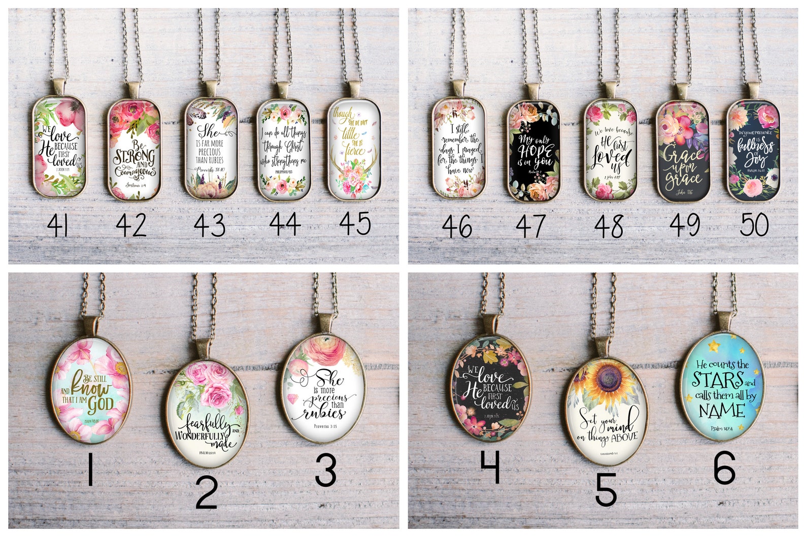 Bible Verse Necklace Scripture Jewelry Scripture Jewelry | Etsy