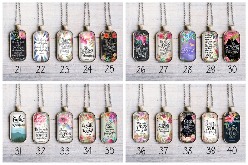 Bible Verse Necklace Scripture Jewelry Scripture Jewelry - Etsy