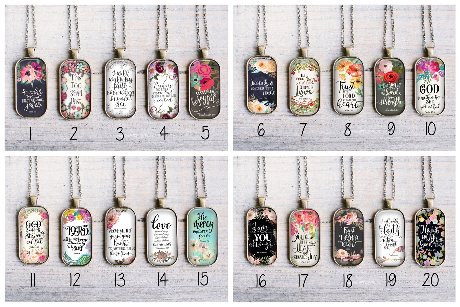 Bible Verse Necklace Scripture Jewelry Scripture Jewelry - Etsy