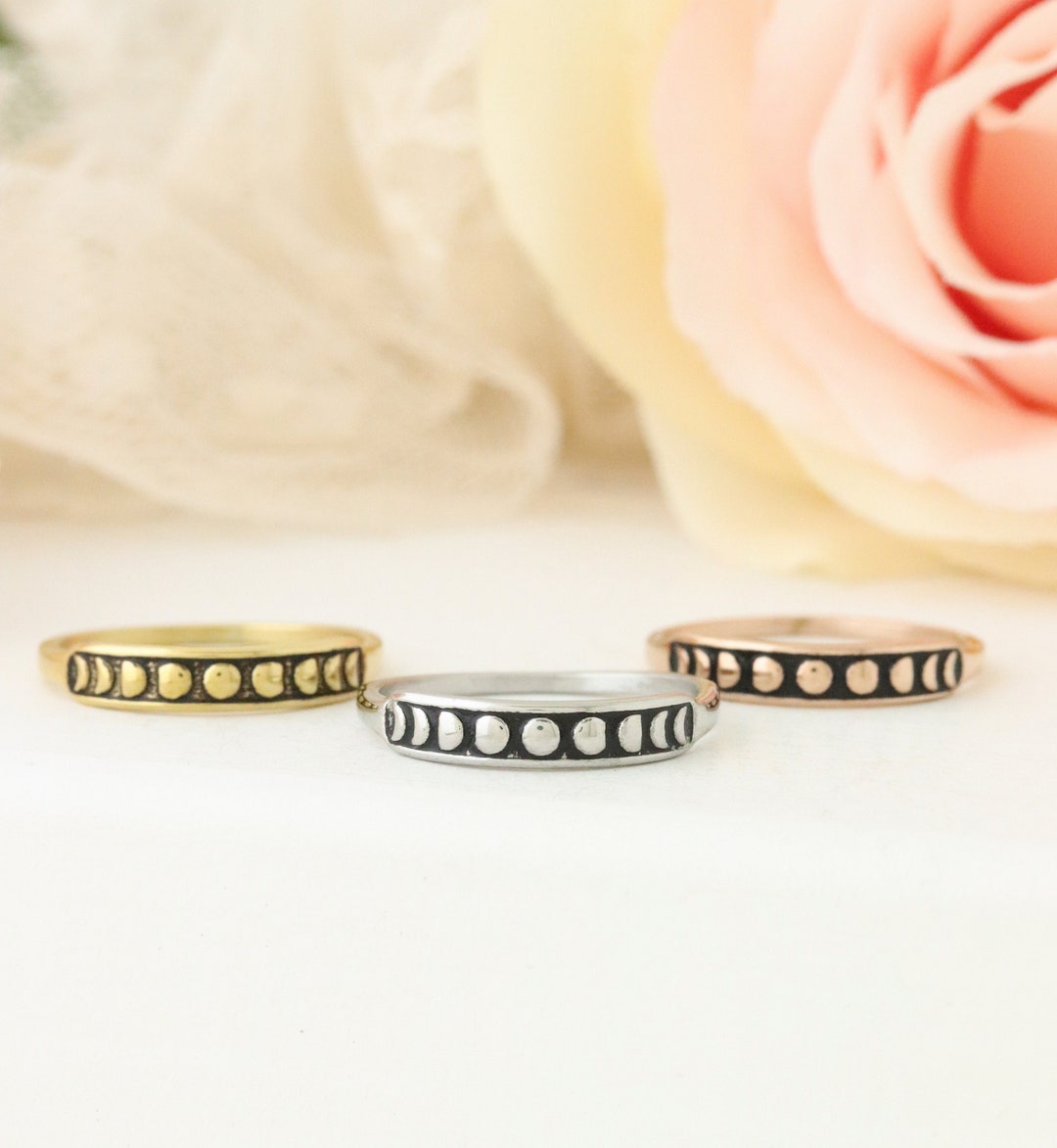 Moon Phase Ring | Rose Gold Moon Phase | Moon Phase Jewelry | Celestial ...
