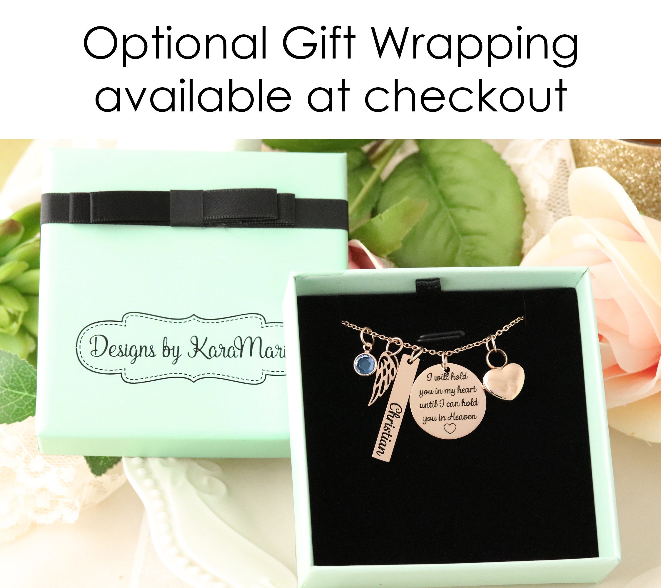 Forever in My Heart Personalized Memorial Necklace Custom | Etsy