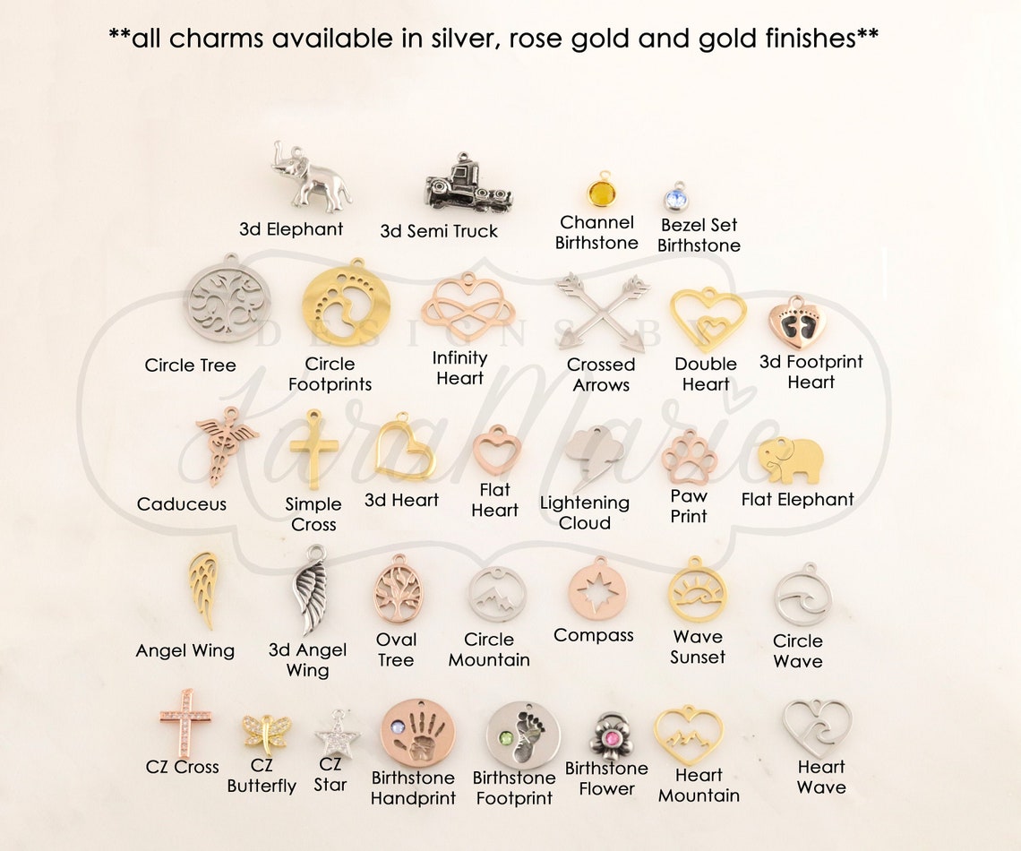 Add on Charm for Necklace / Bangle Add on Charm / Bangle Charm / Wave ...