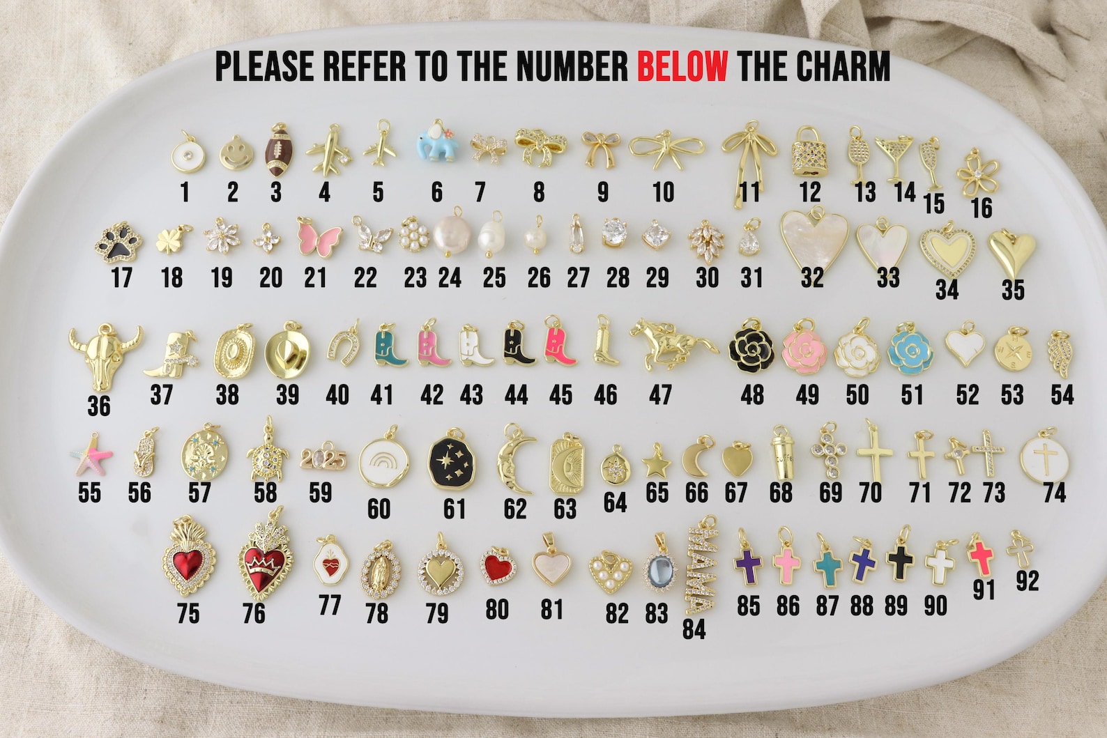 Custom Charm Necklace | Gold Charm Bracelet | Design Your Own Charm ...