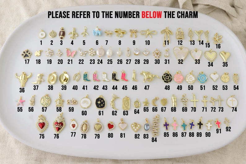 Custom Charm Necklace | Gold Charm Bracelet | Design Your Own Charm ...