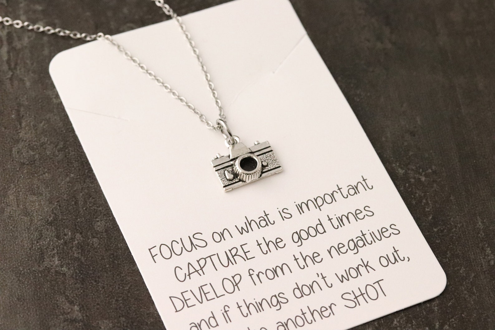 Camera Necklace - Photographer Jewelry - Life is Like a Camera - Camera ...