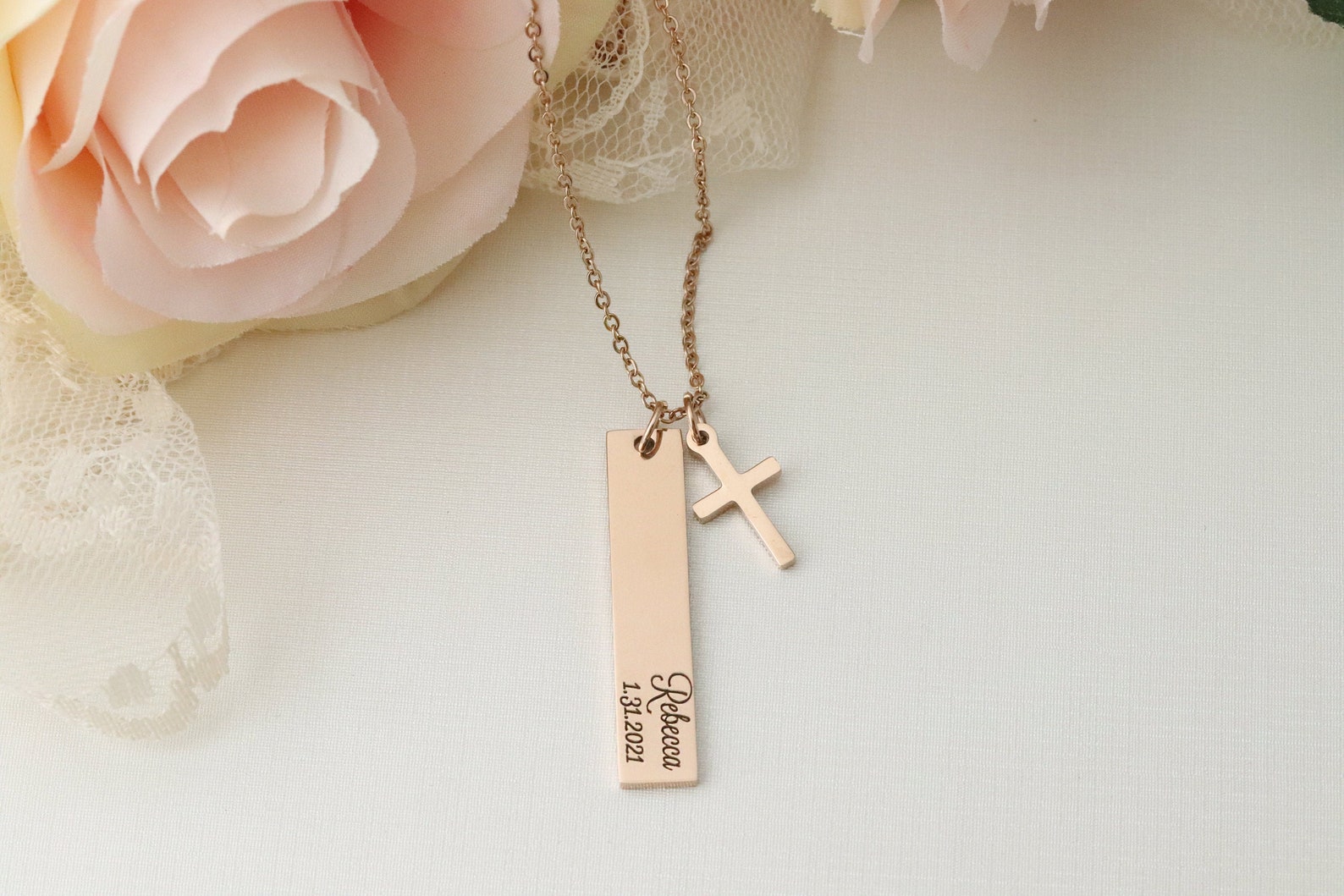 Personalized Confirmation Necklace - Confirmation Cross Necklace ...