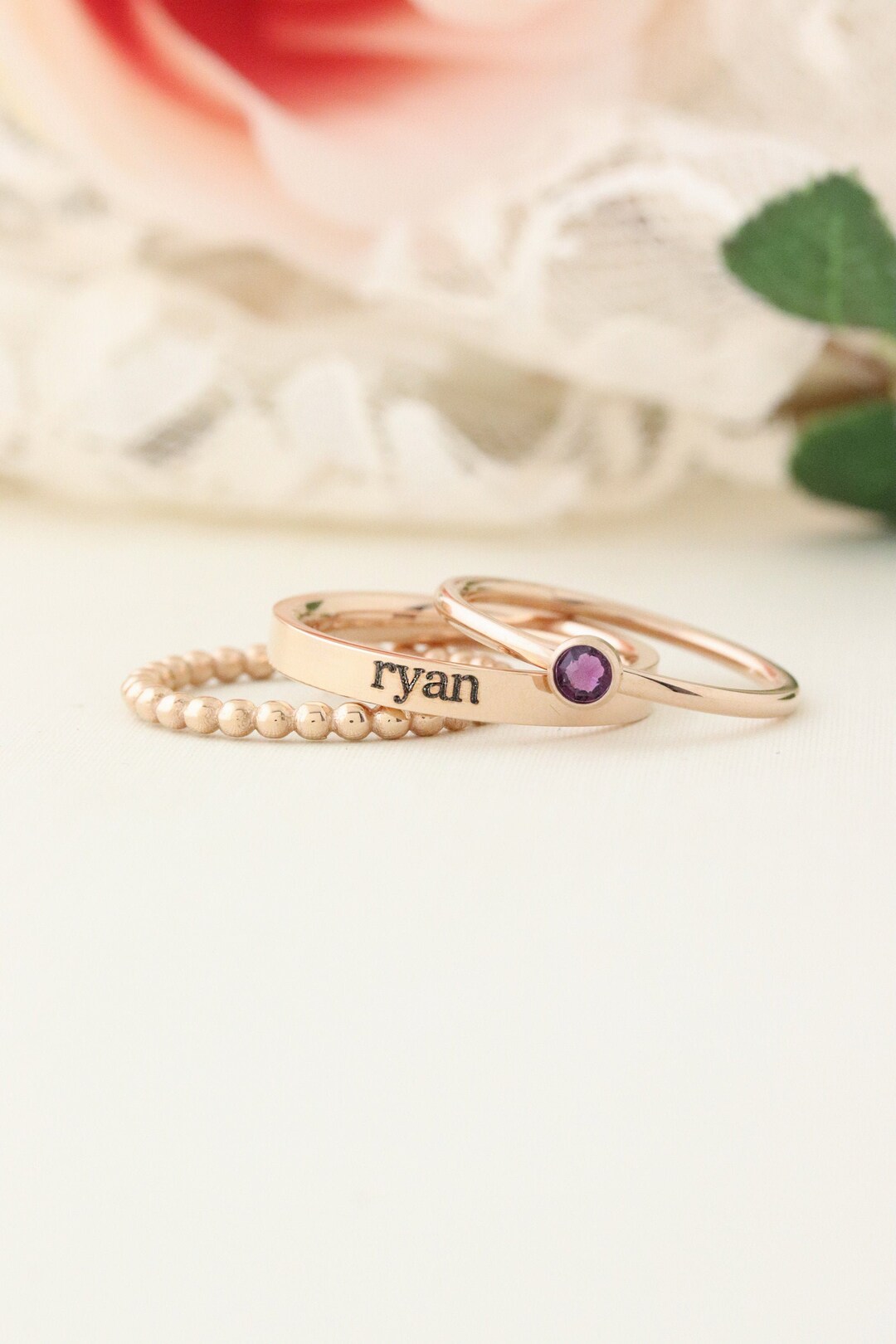 Mothers Ring Set - Ring Stack - Stacking Ring Set - Stackable Ring ...