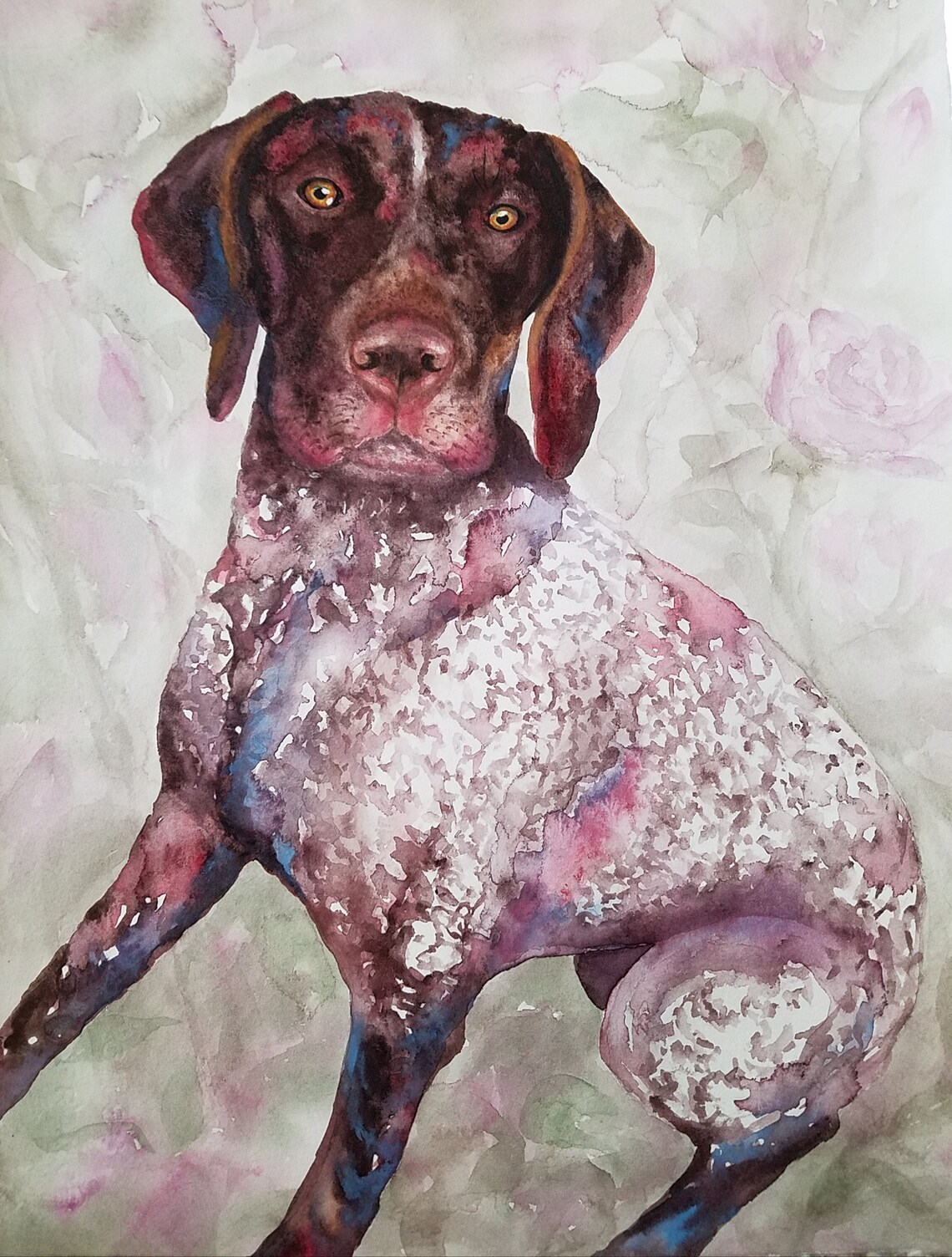 German Shorthair Pointer - Original Watercolor Painting - Etsy