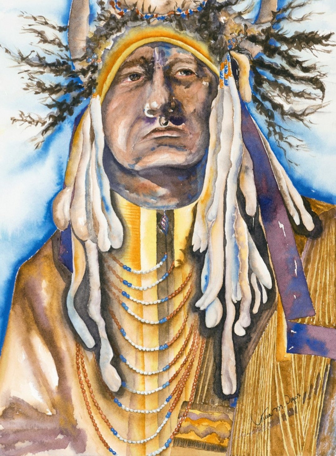 Two Moons (cheyenne Chief) Giclee Prints - Etsy