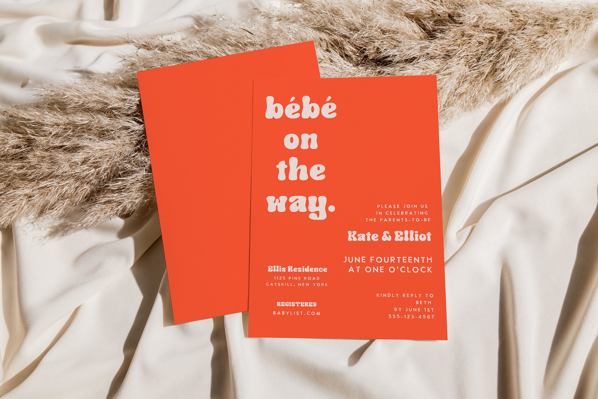 MOD Baby - Modern Minimalist Baby Shower Invitation 5x7 Template in ...