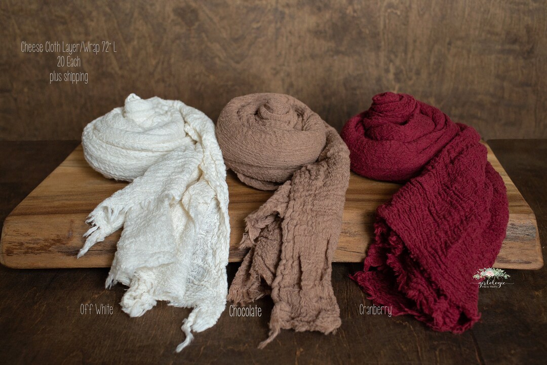 Long Newborn Wraps * Prop Layer * Premium Cheesecloth * Cotton * Photo ...