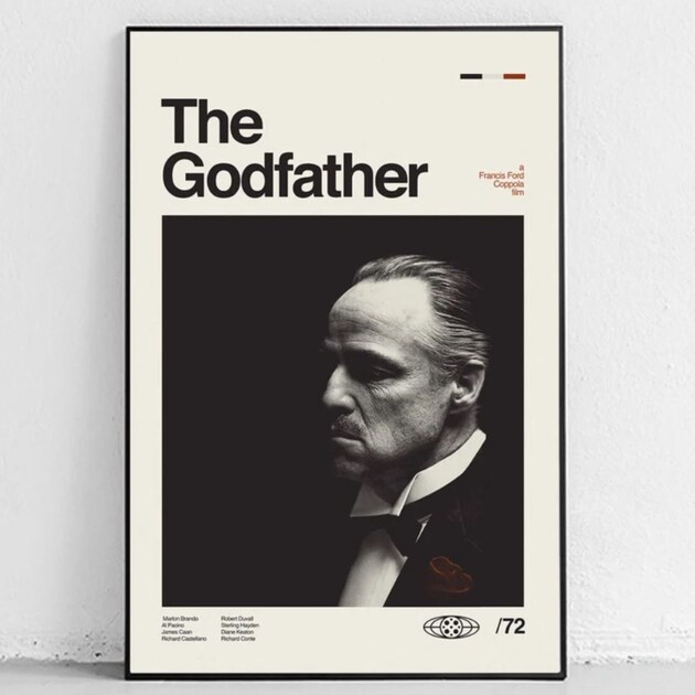 The Godfather Poster - Classic Movie Retro-modern, Vintage, Art Print