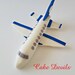 Jet Plane Fondant Cake Topper, Airplane Cake Decorations, Airline ...