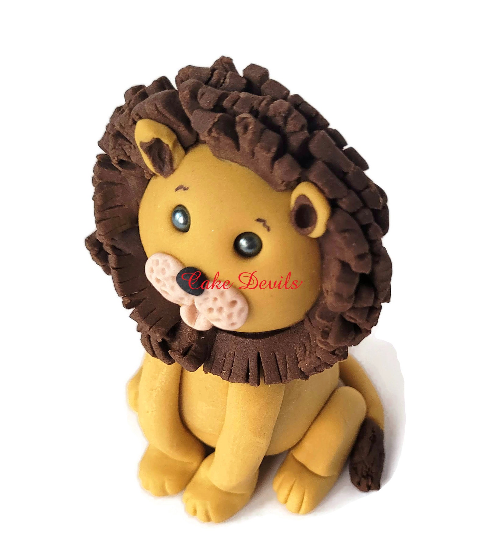 Fondant Lion, Lion Cake Topper, King of the Jungle, Birthday Party Cake ...