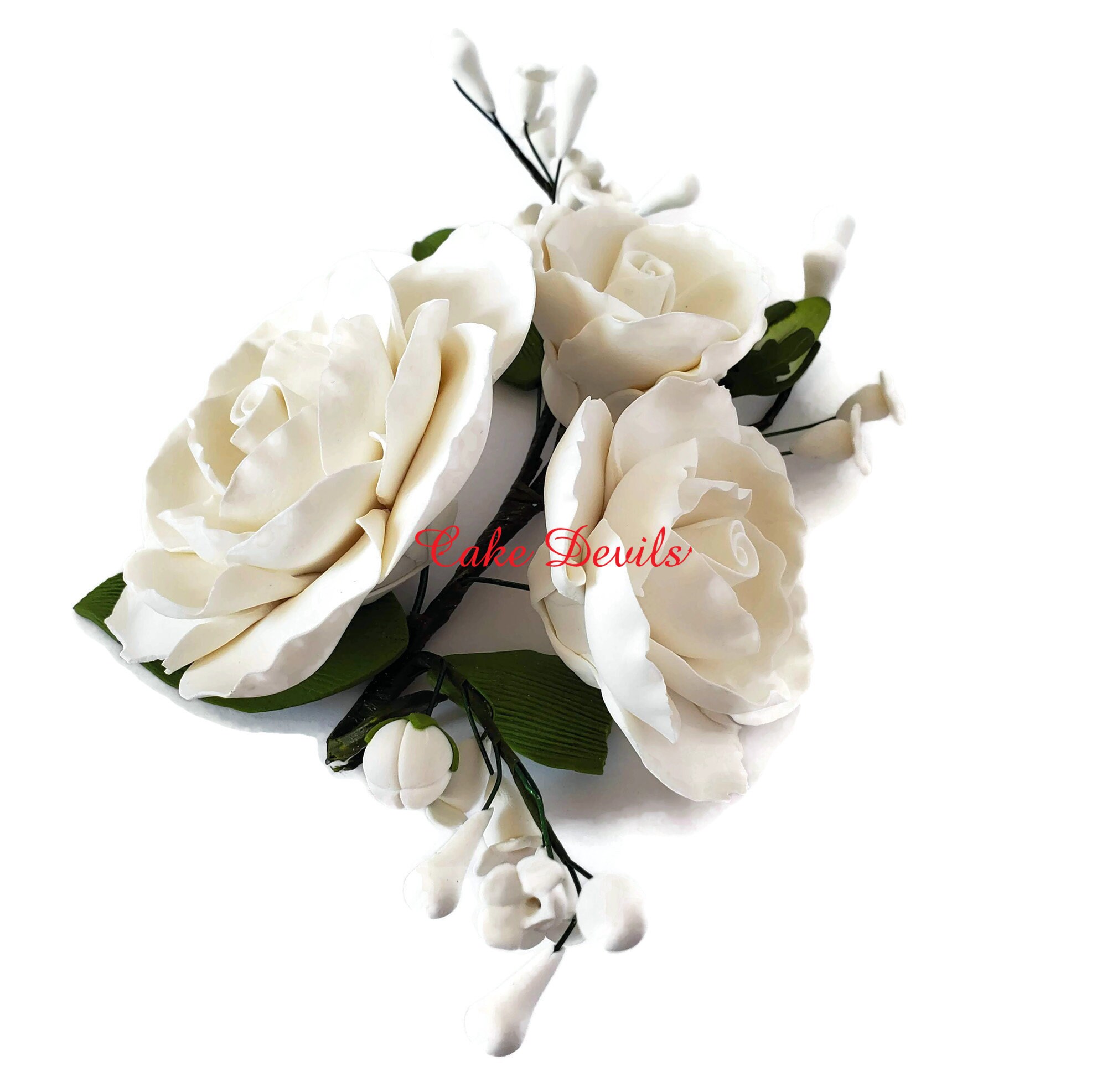 Fondant Flower Cake Topper Spray Floral Wedding Cake Topper - Etsy