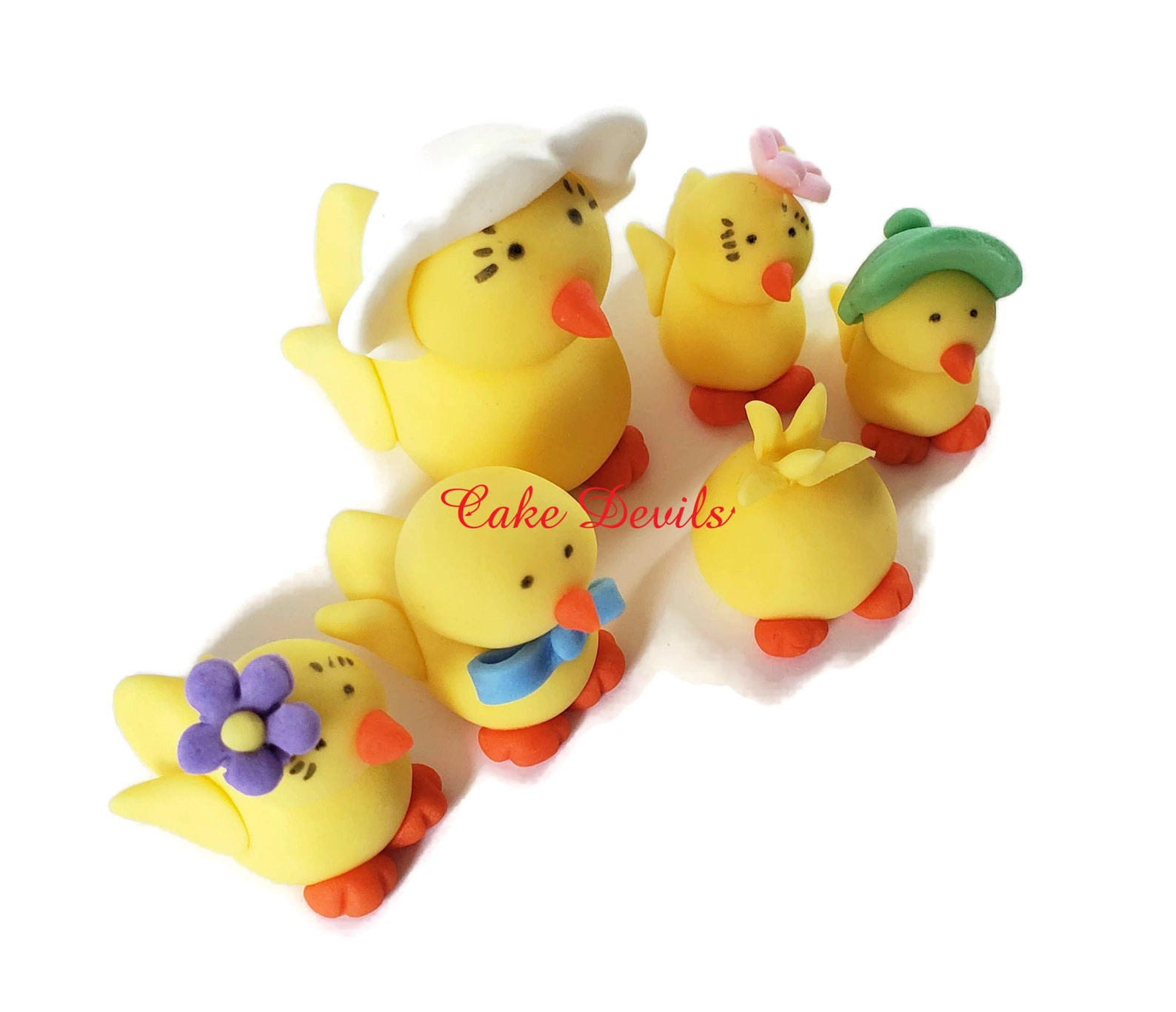 Fondant Ducks, Duck Cake Toppers, Five Little Ducks, Easter Cake ...