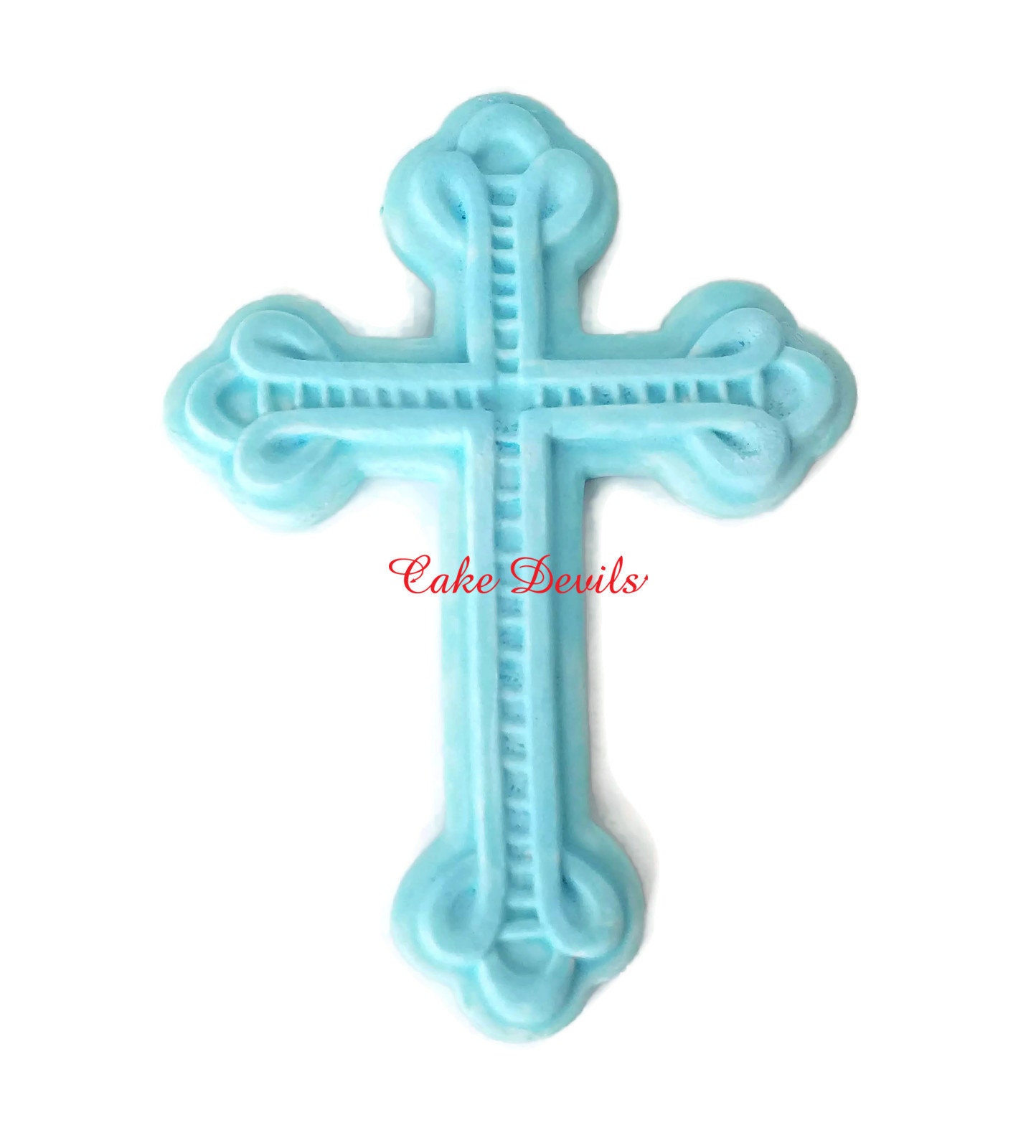 Fondant Cross Cake Topper for Baptism, Christening, Communion, Handmade ...