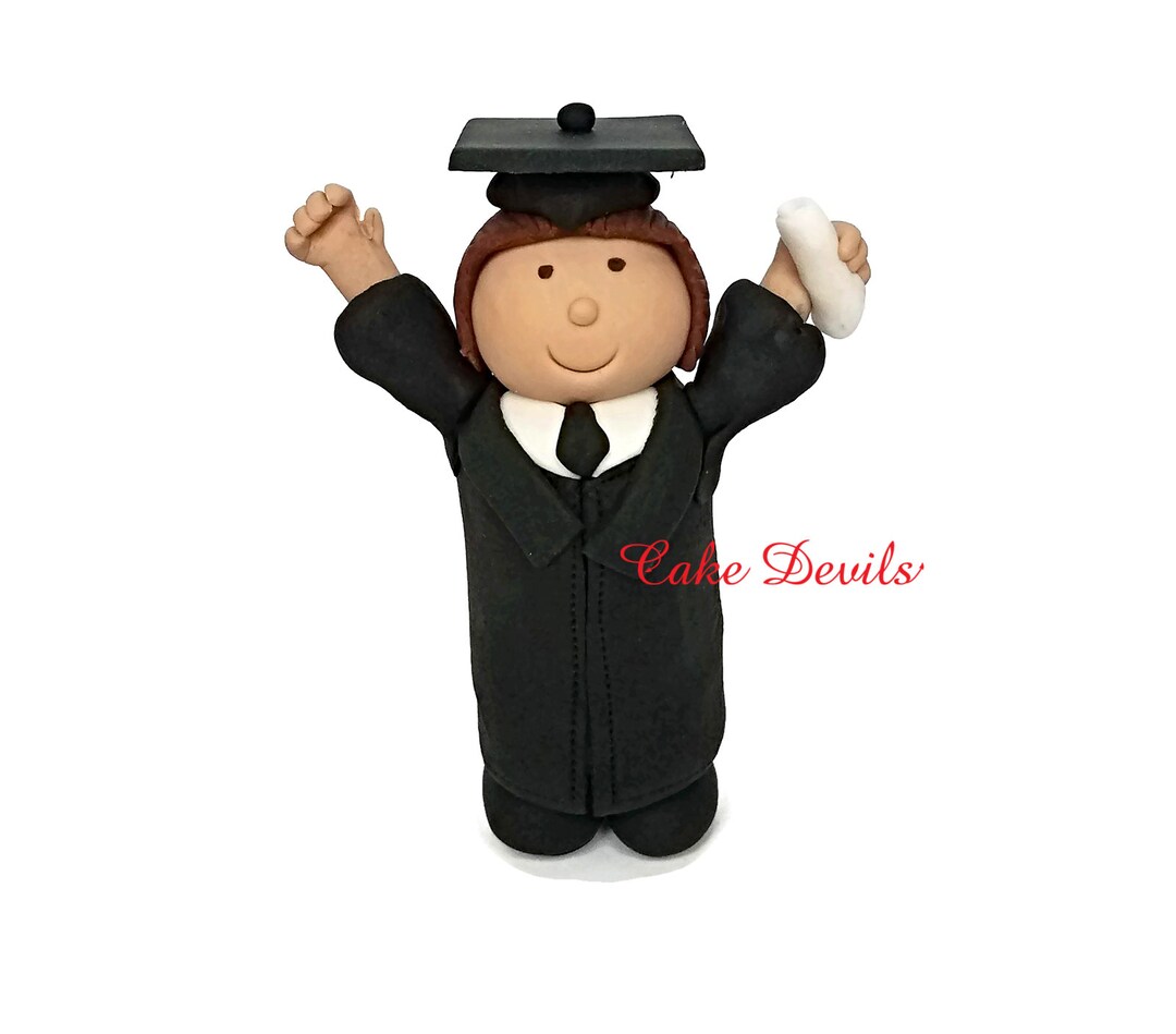 Graduation Boy Cake Topper or Fondant Graduation Girl, Handmade ...