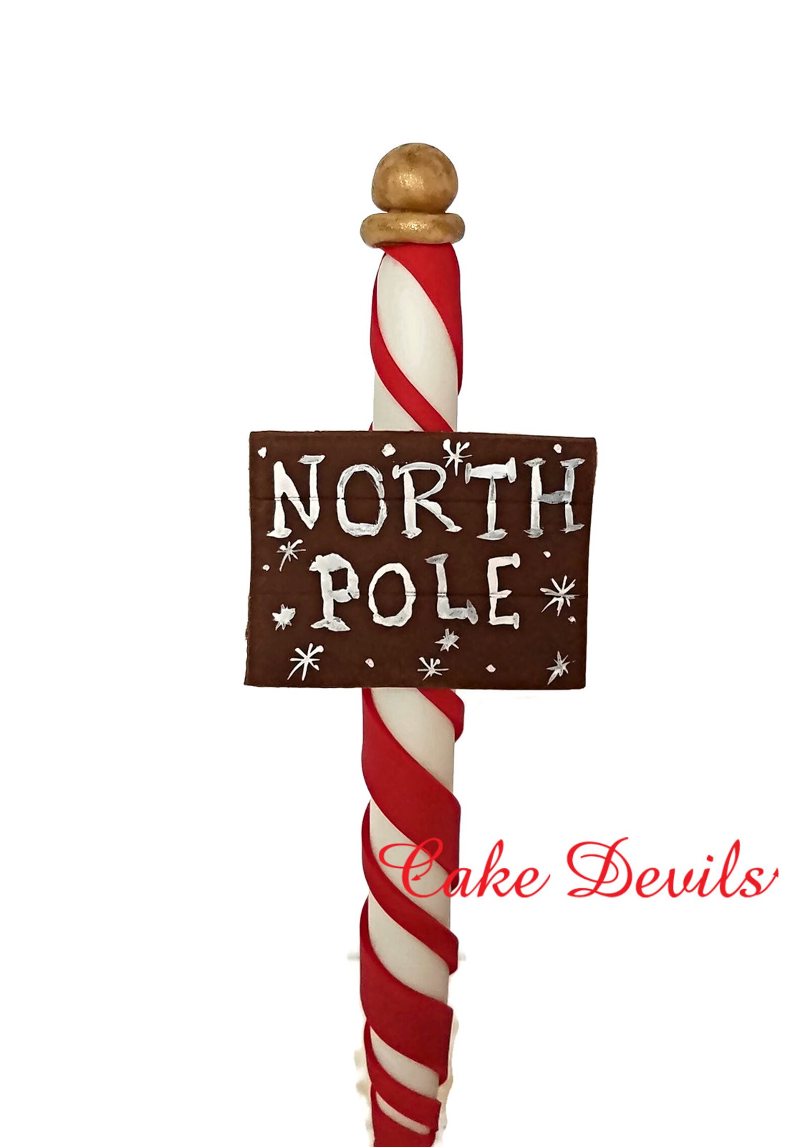 North Pole Holiday Cake Toppers Fondant Christmas | Etsy