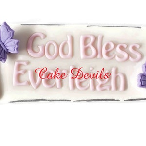 Personalized Fondant Plaque / Banner for Cake, Sign for Cake, Happy ...