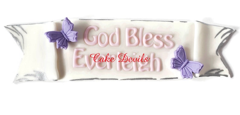 Personalized Fondant Plaque / Banner for Cake, Sign for Cake, Happy ...