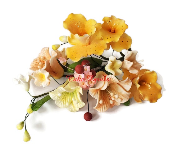 Fall Flower Cake Topper Spray, Perfect for Thanksgiving or a Fall ...