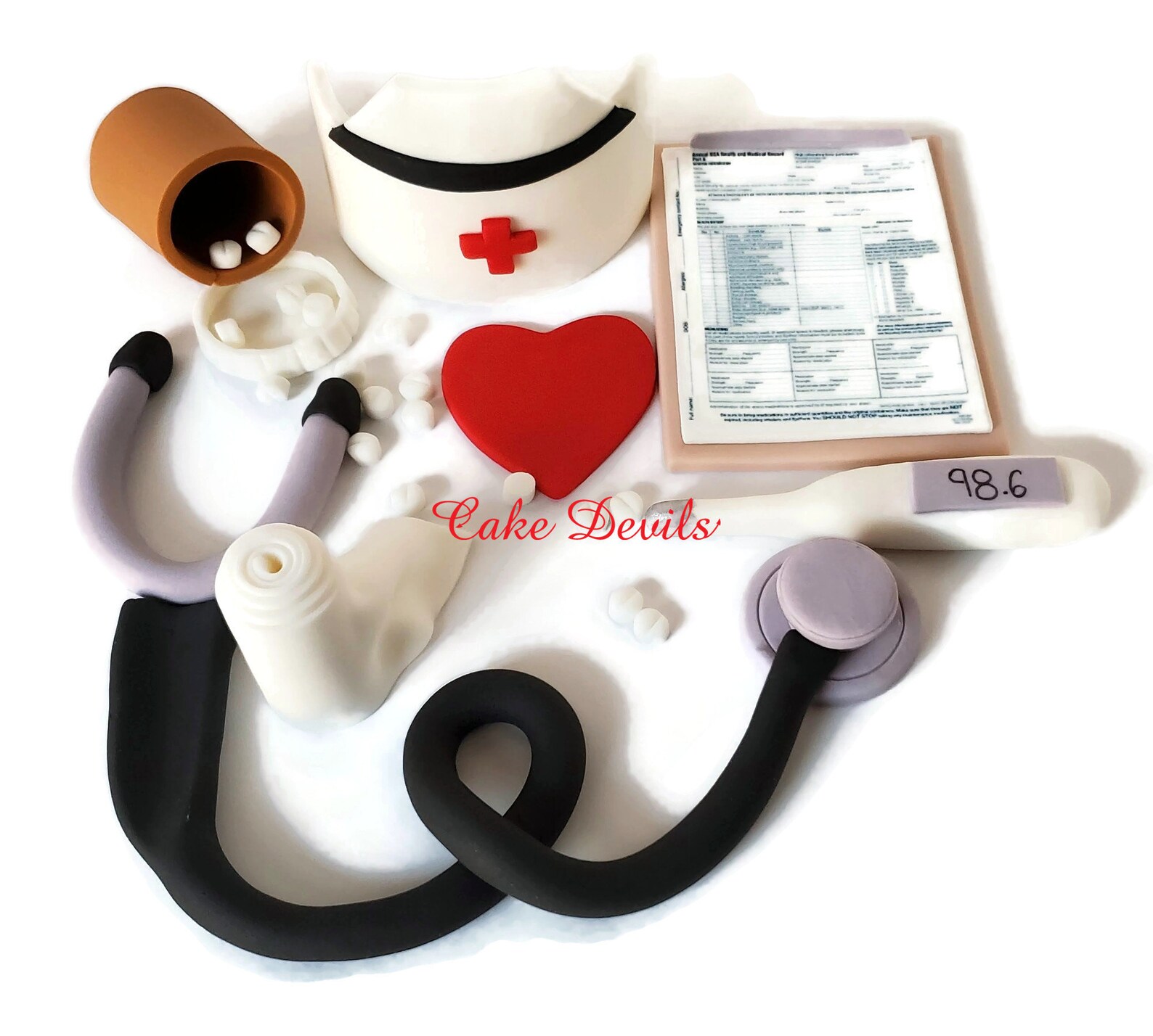Fondant Nurse Cake Toppers Nurse Cap Cake Decoration - Etsy